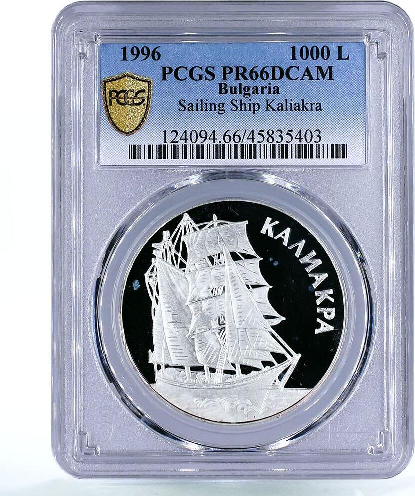 Bulgaria 1000 leva Sailing Ship Kaliakra PR66 PCGS proof silver coin ...