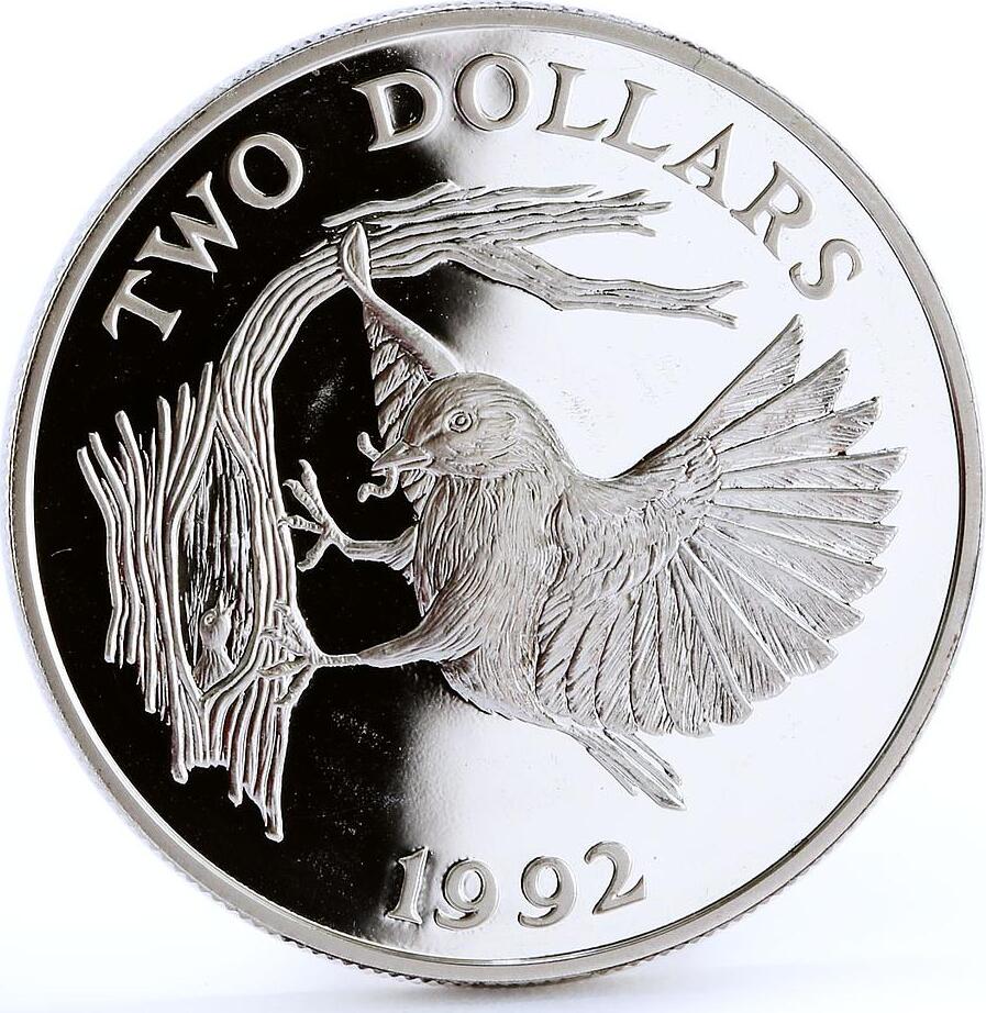 Bermuda 2 dollars Endangered Wildlife Eastern Blue Bird silver coin ...