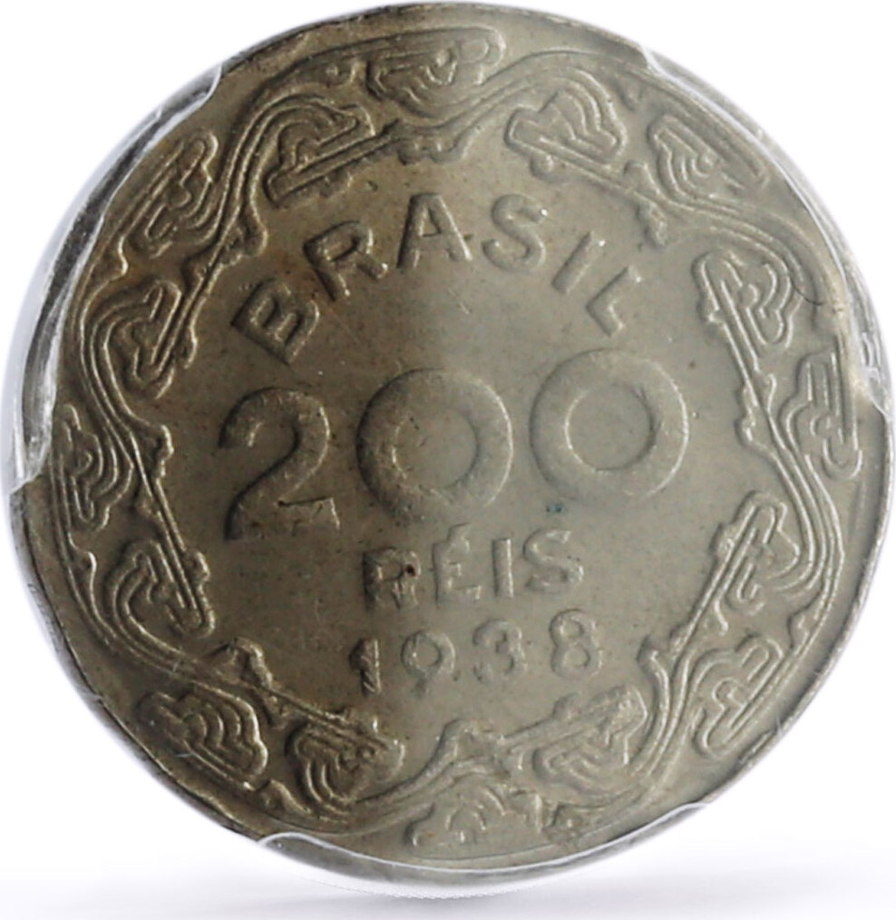 Brazil 200 reis President Getulio Vargas Politics MS64 PCGS CuNi coin ...