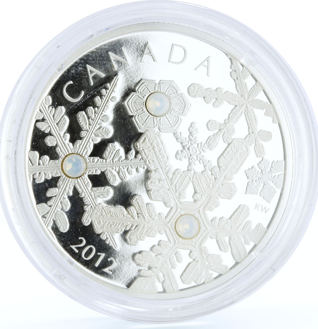 Canada 20 dollars Holidays Snowstorm Crystal Snowflakes proof silver ...