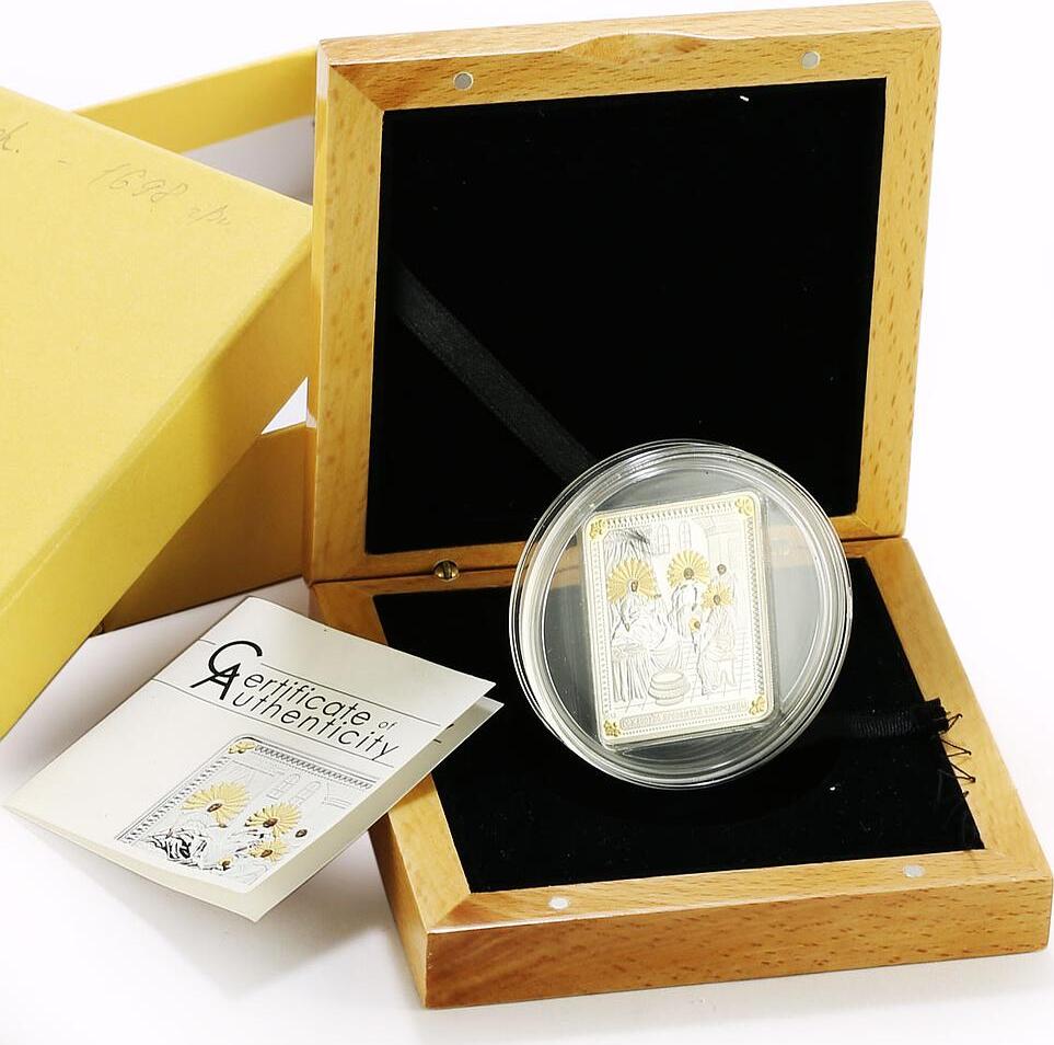 Cook Islands 5 dollars Blessed Virgin Mary Icon Religion Saints silver ...