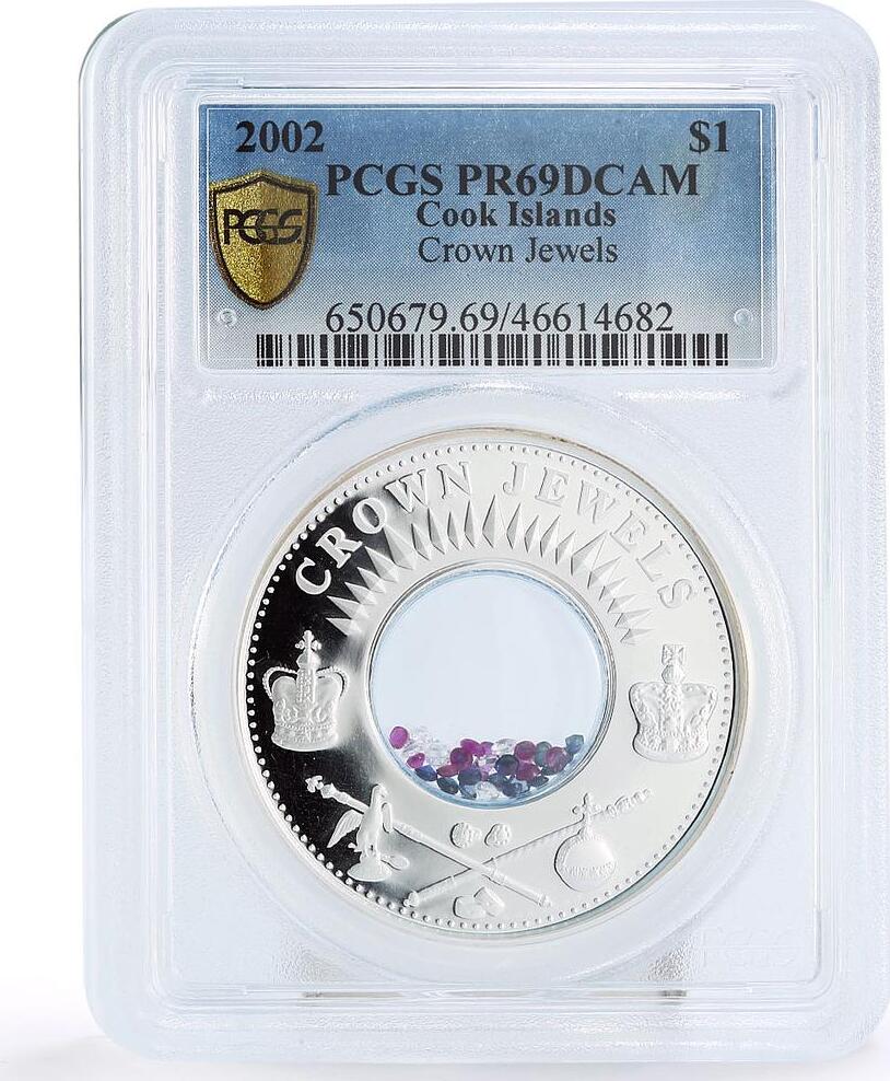 Cook Islands 1 dollar Crown Jewels Coronation Regalia PR69 PCGS silver ...