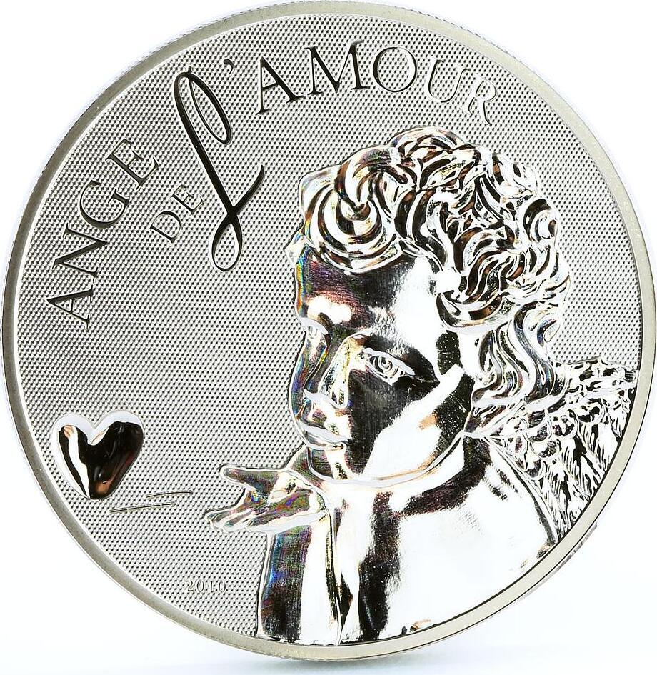 Cameroon 1000 francs Cupid Angel of Love Romance Feelings proof silver ...