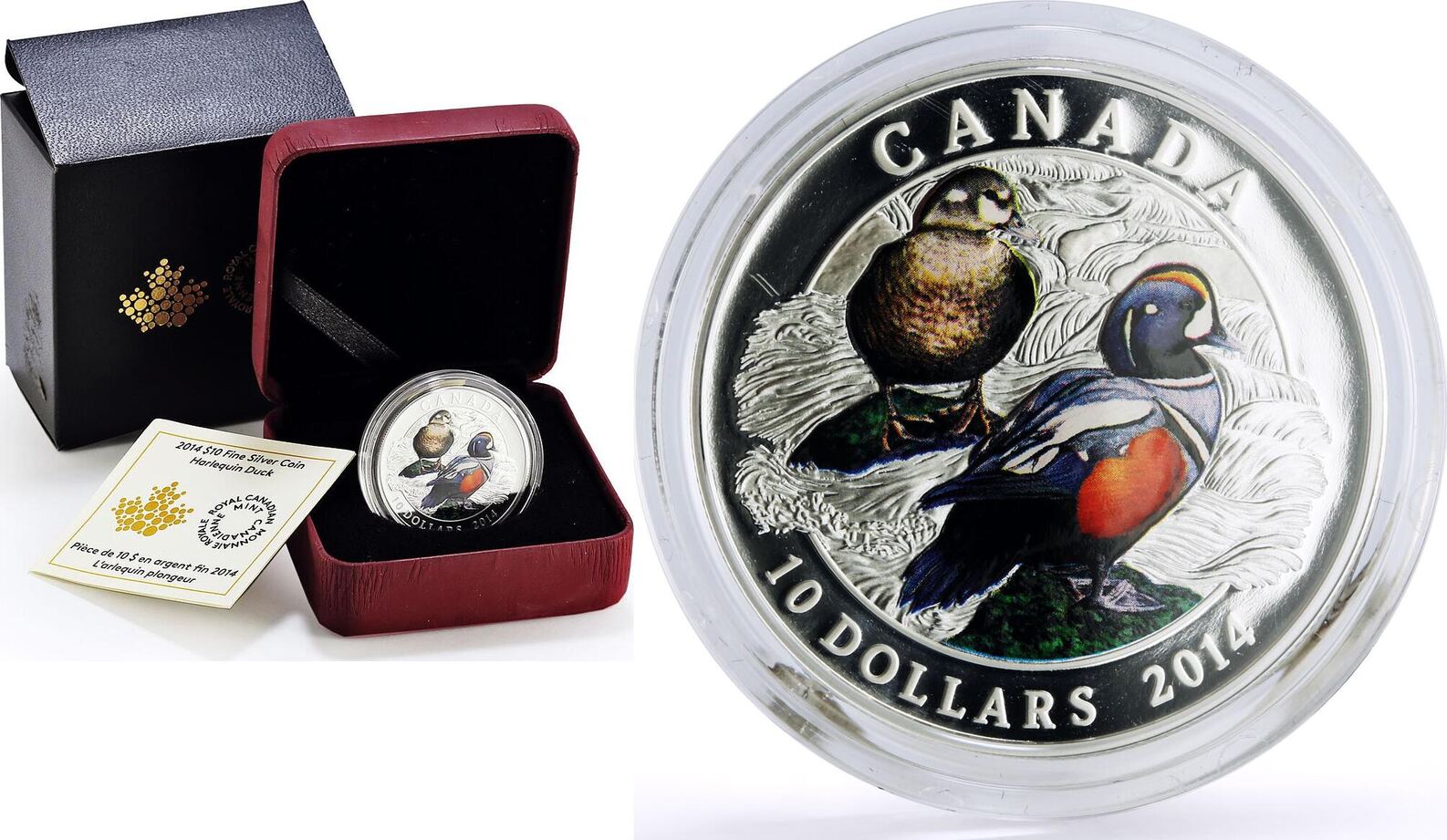 Canada 10 dollars Conservation Wildlife Harlequin Duck Bird Fauna proof ...