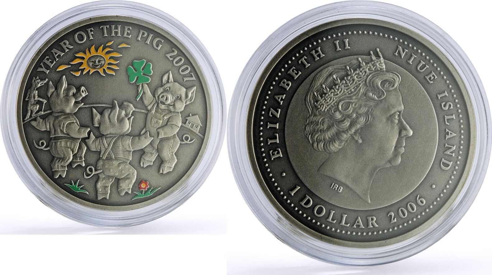Niue 1 dollar Year of the Pig Three Little Pigs Fairytale Literature ...