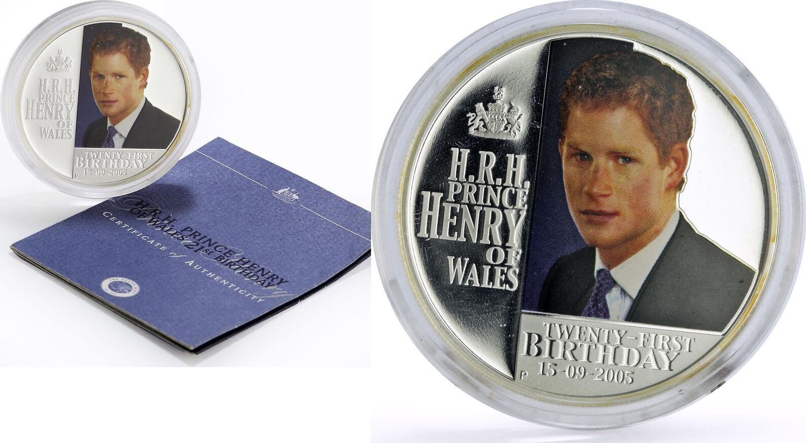 Australia 1 dollar Wales Prince Henry 21th Anniversary Politics silver ...