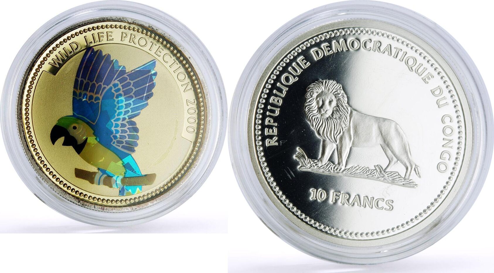 Democratic Republic of the Congo Congo 10 francs Protection Wildlife ...