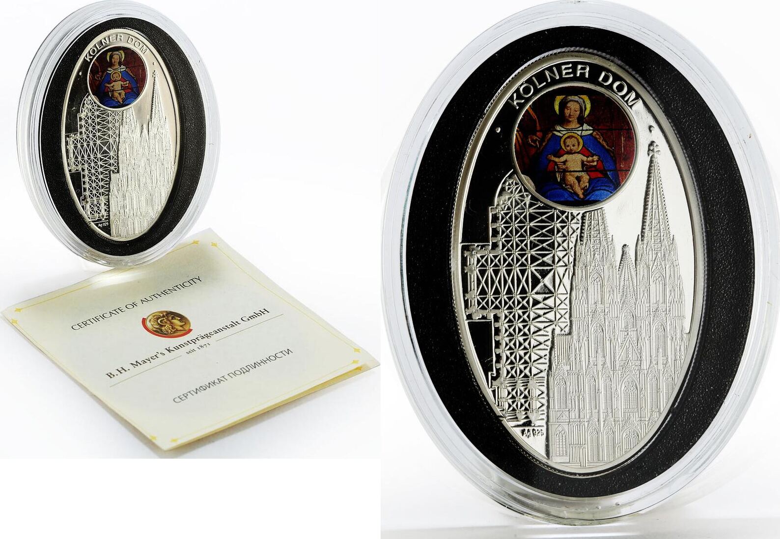 Niue 1 dollar Gothic Cathedrals series Cologne Cathedral proof silver ...