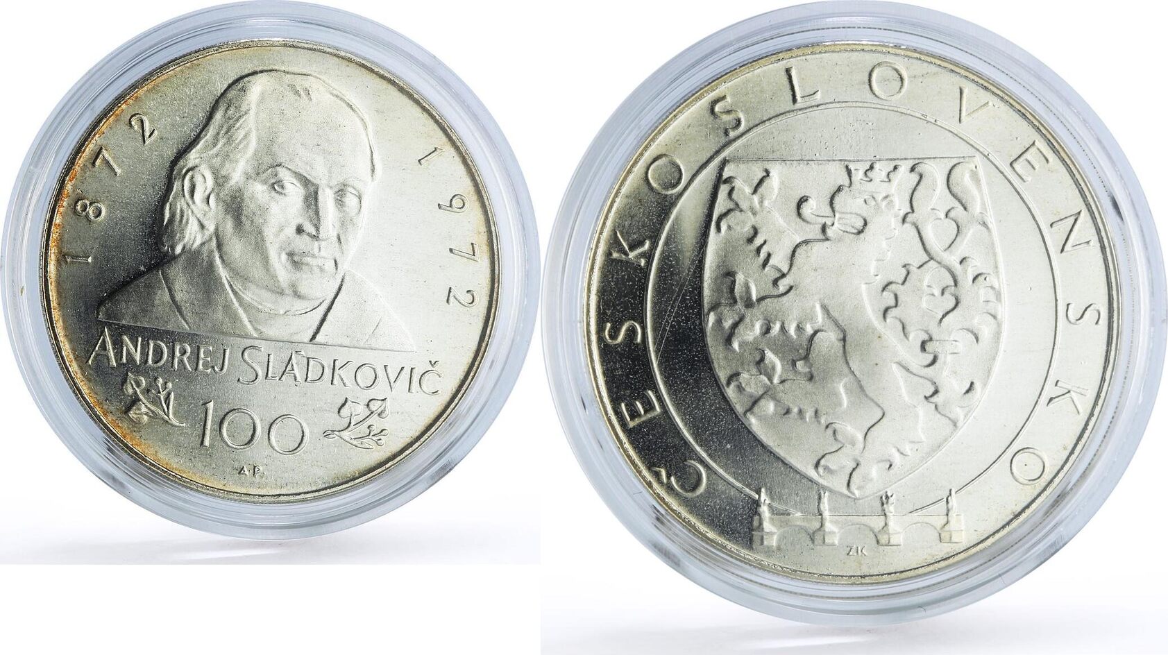 Czech Republic Czechoslovakia 100 korun Andrej Sladkovic Literature ...