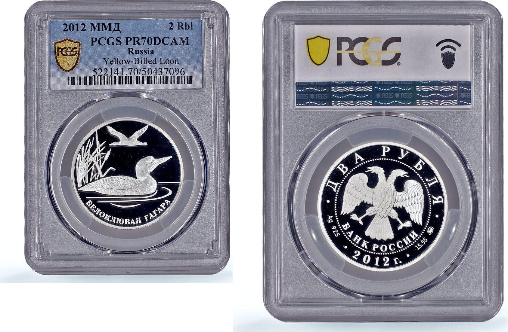 Russian Federation Russia 2 roubles Conservation Red Book Loon Duck ...