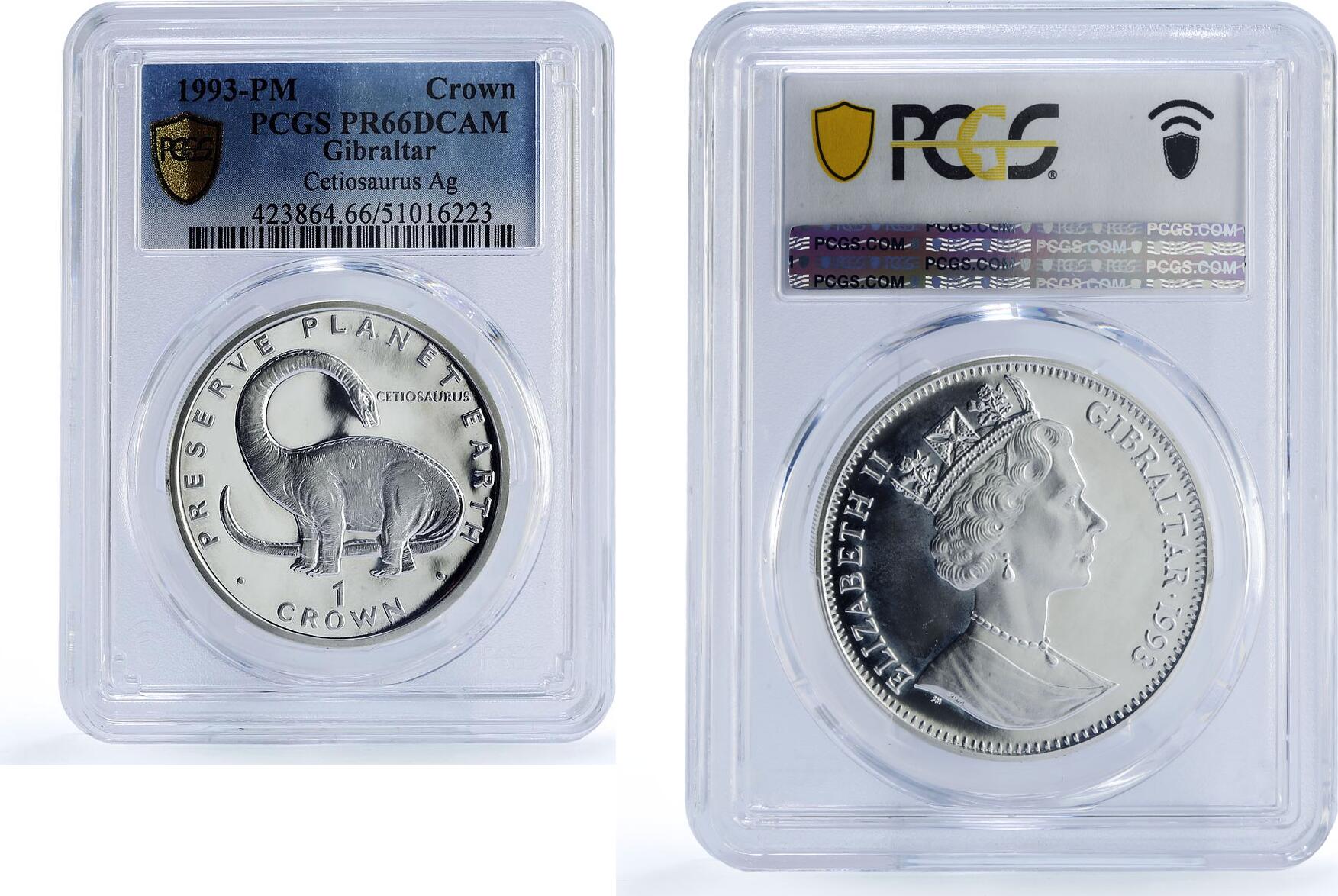 Gibraltar 1 crown Cetiosaurus Preserve Planet Earth Dinosaurs PR66 PCGS ...