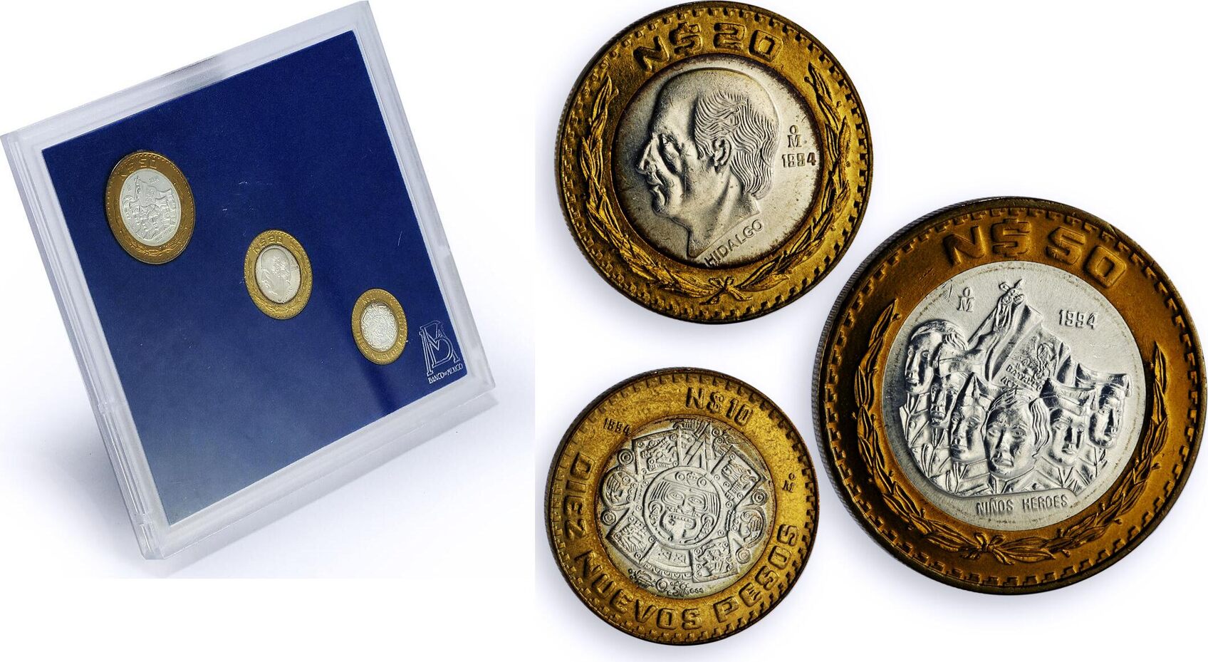 50 pesos Mexico Various Pesos Set Republic Coinage Commemorative BU ...