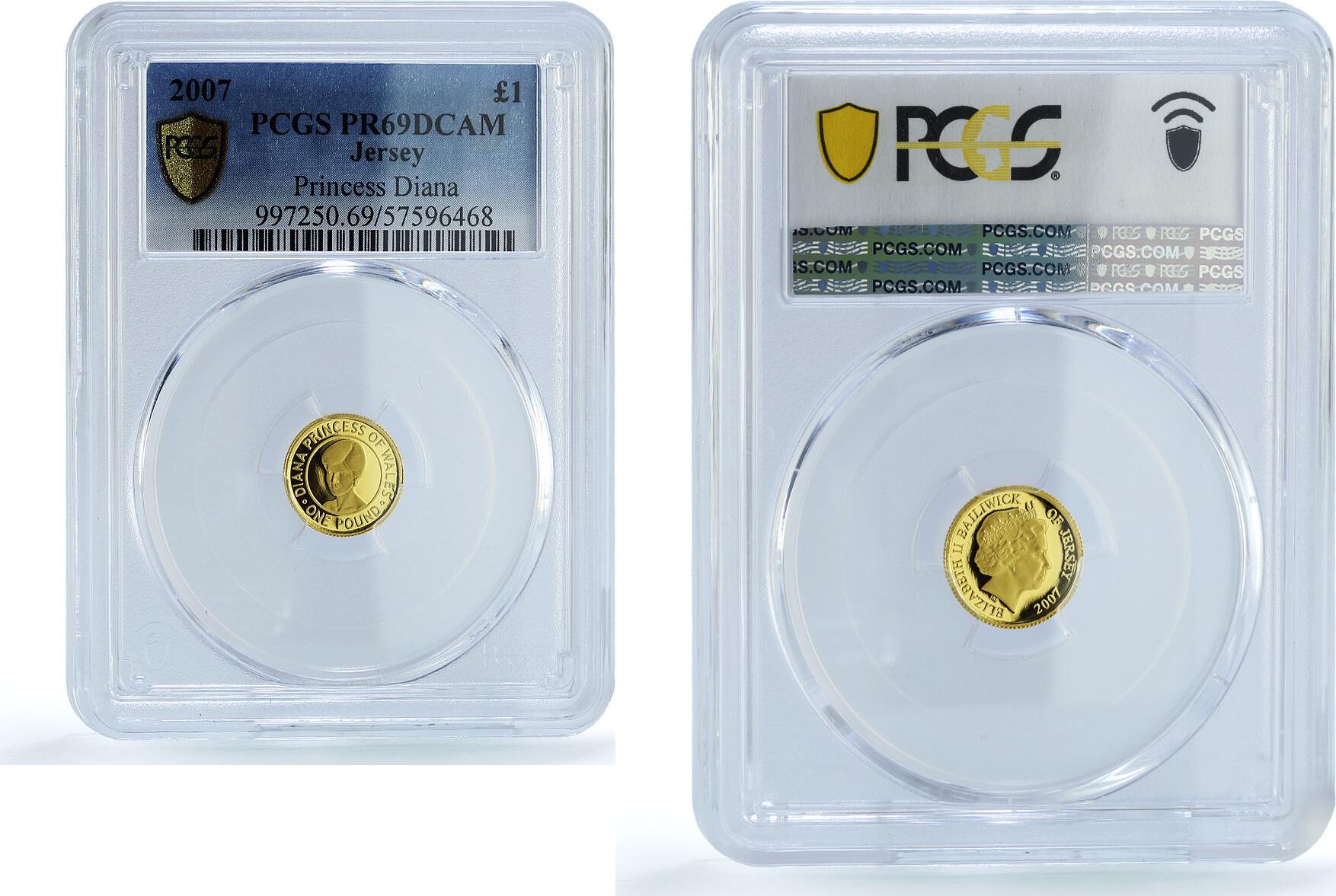 Bailiwick of Jersey Jersey 1 pound Princess Diana Wales KM-173 Politics ...