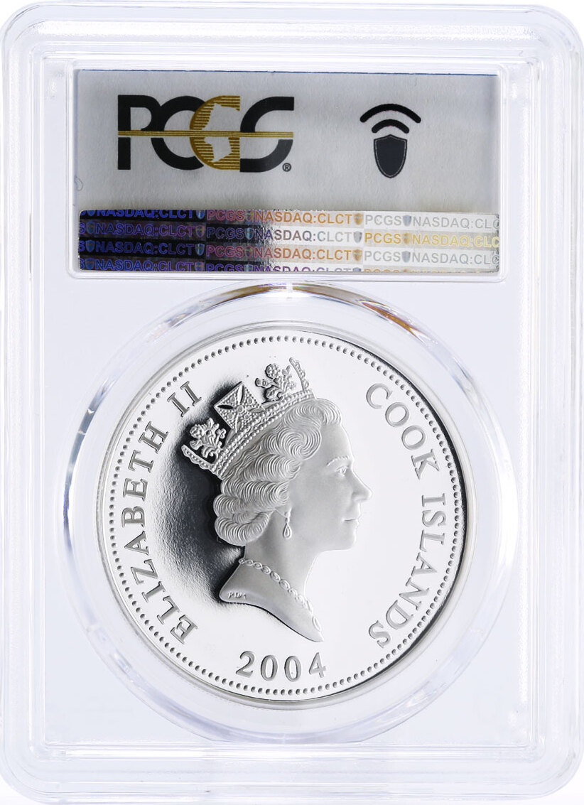 Cook Islands 1 dollar Canadian Pacific Train PR70 PCGS colored silver ...