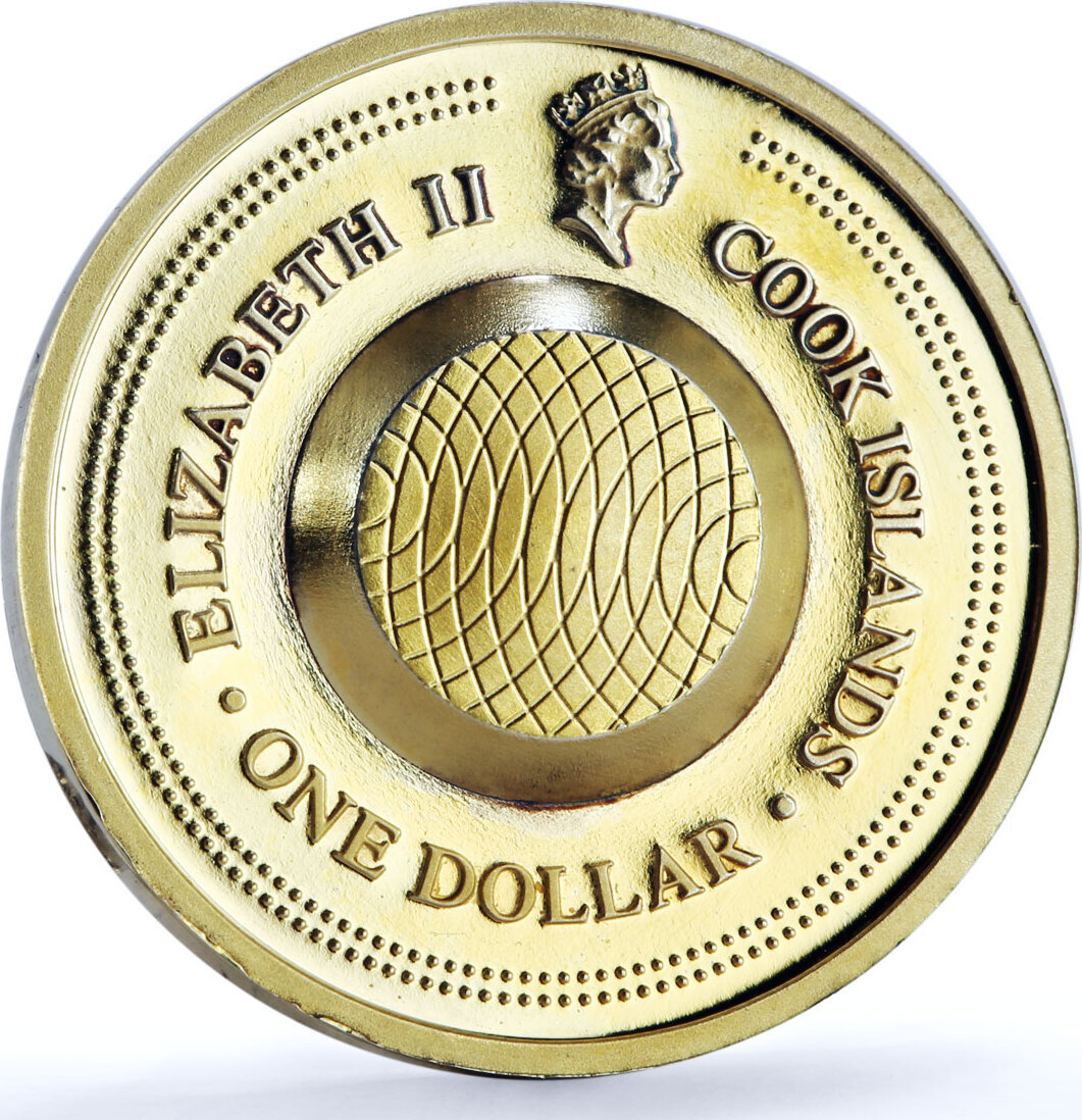 Cook Islands 1 dollar Gemstone Zodiac Signs series Capricorn gilded Ag ...