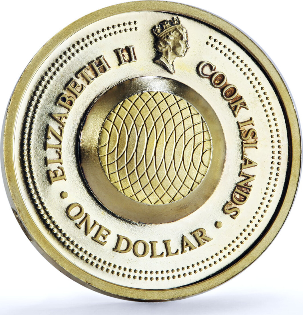 Cook Islands 1 dollar Gemstone Zodiac Signs series Sagittarius gilded ...