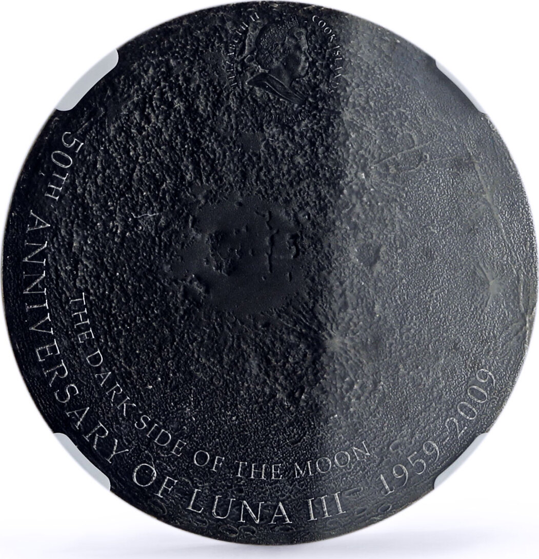 5 dollars Cook Islands 5 $ Moon Landing Meteorite Apollo 11 Luna III ...