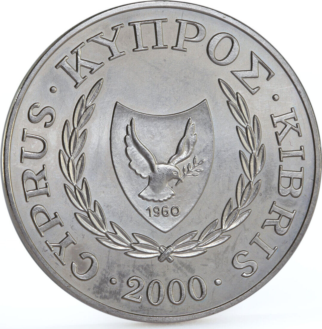 Cyprus 1 pound Endangered Wildlife Cyprus Wheatear Bird Fauna CuNi coin ...