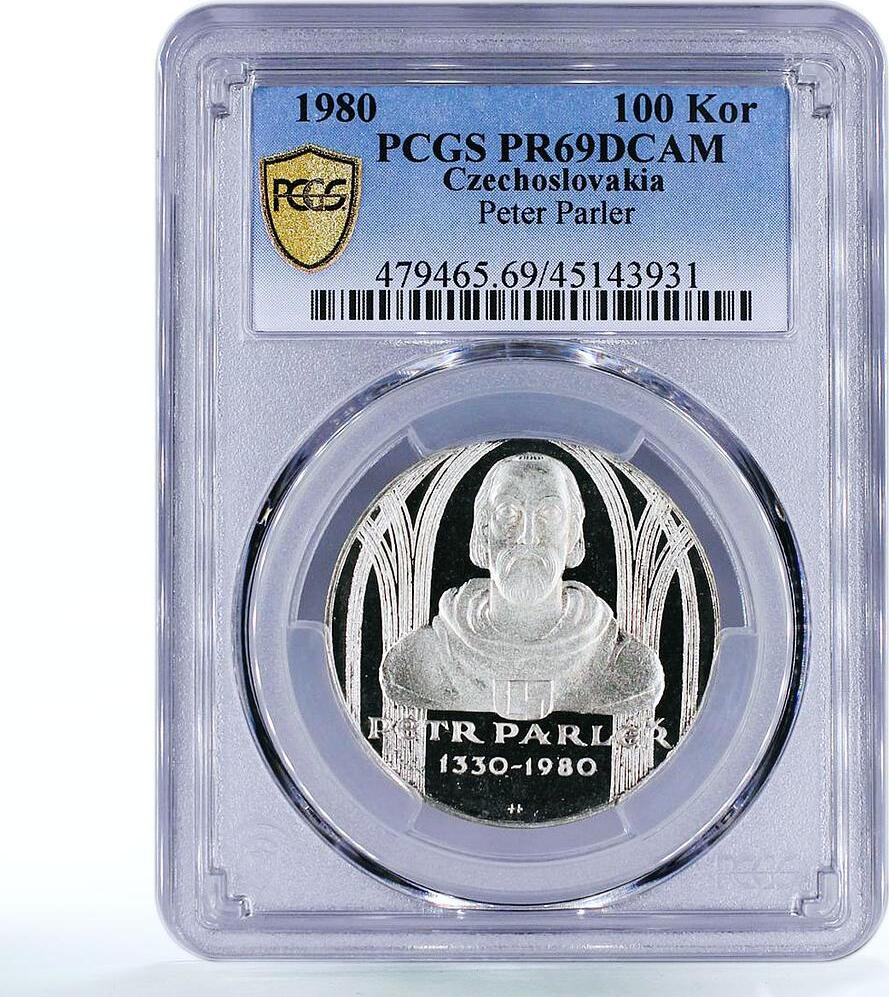 Czech Republic Czechoslovakia 100 korun 650 Years Birth Peter Parler ...
