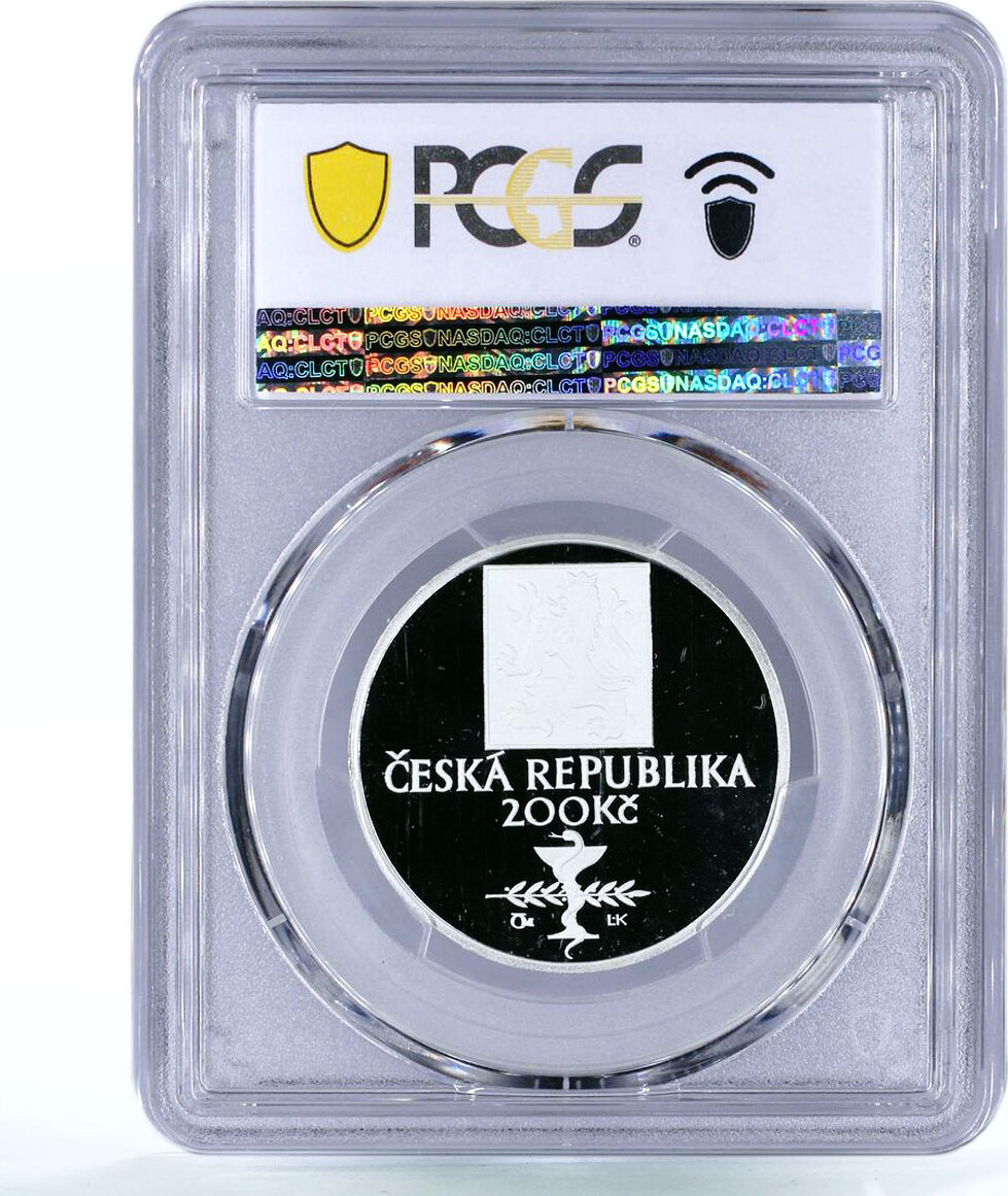 Czech Republic 200 korun Painter Josef Thomayer Art PR69 PCGS silver ...