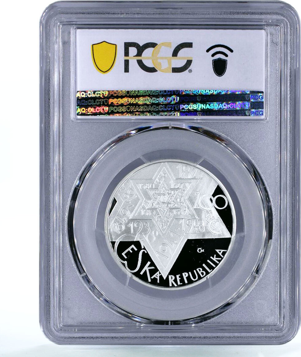 Czech Republic 200 korun Rabbi Jehuda Low Golem PR70 PCGS silver coin ...