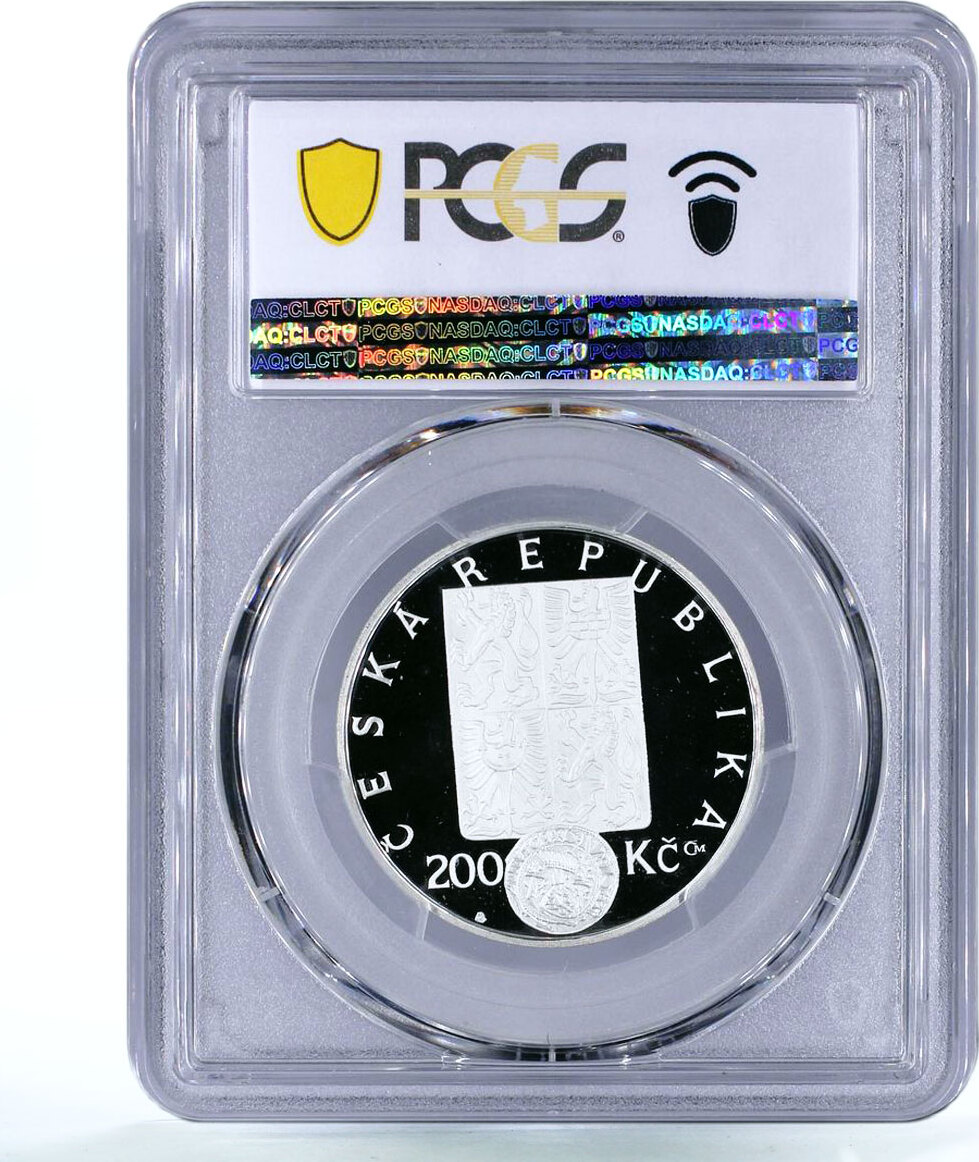Czech Republic 200 korun Wenceslaus II Currency Reform PR69 PCGS Ag coin 2000 Proof | MA-Shops