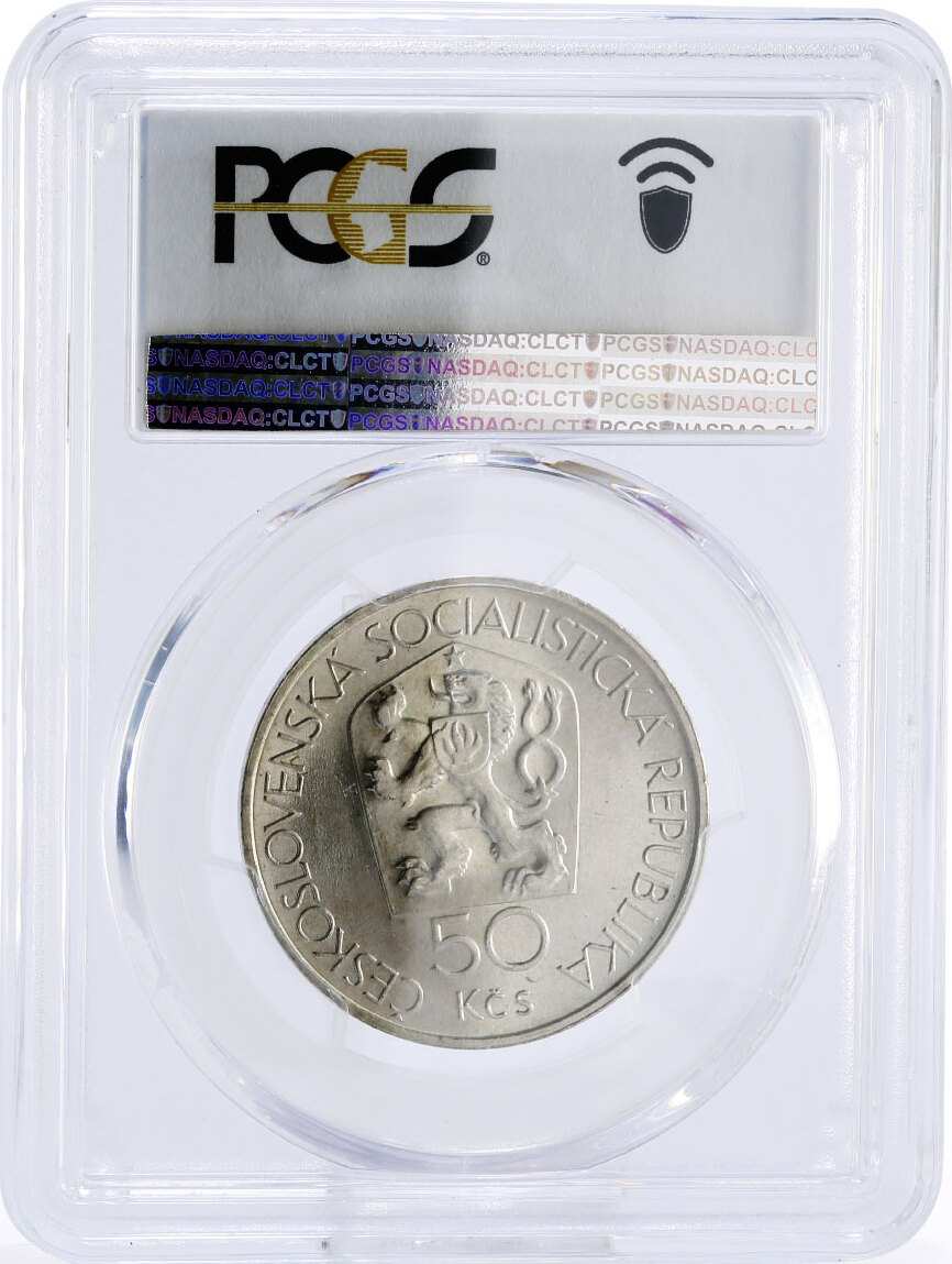 Czech Republic Czechoslovakia 50 korun 650 Years of Kremnica Mint MS68 ...