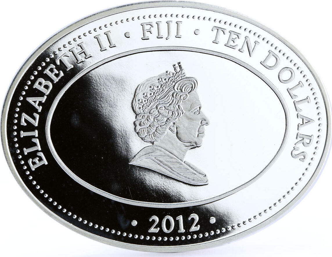 Fiji 10 dollars Monaco Princess Grace Kelly Red Rose Flower silver coin ...