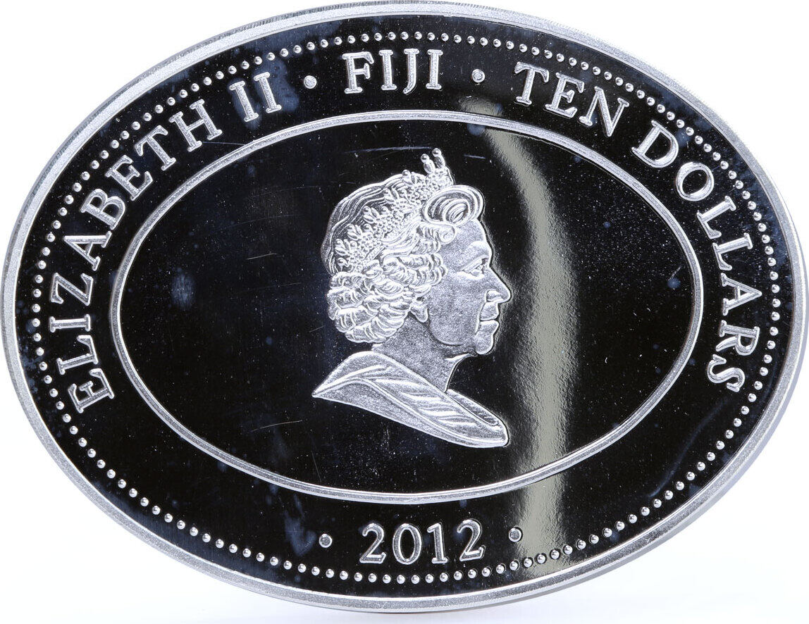 Fiji 10 dollars Monaco Princess Grace Kelly Red Rose Flower silver coin ...