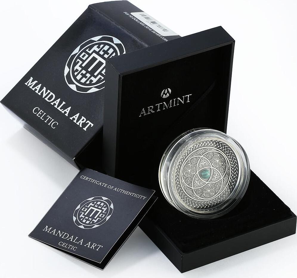 Fiji 10 dollars Celtic Mandala Art Culture Heritage silver coin 2016 ...