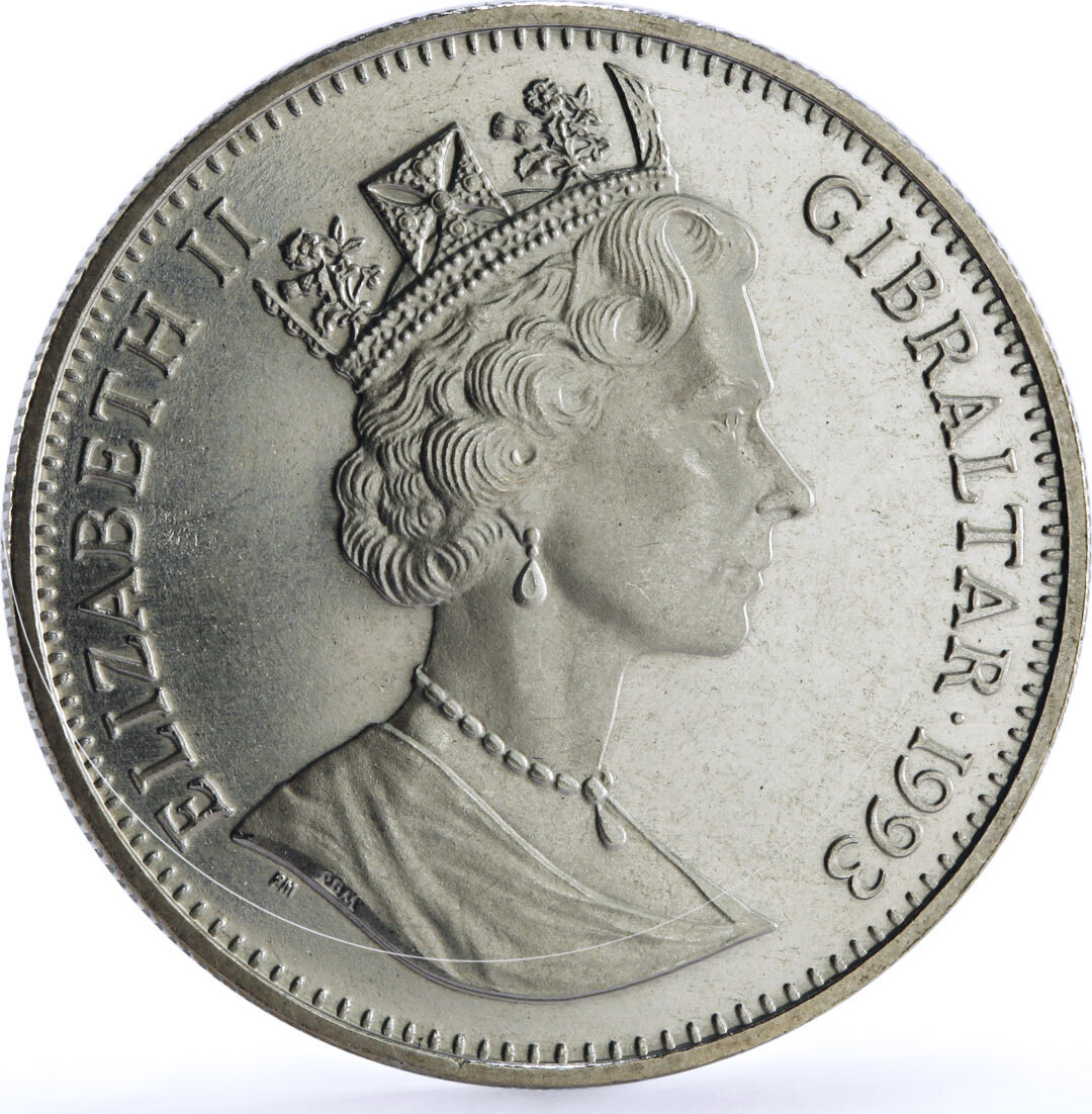 1 crown Gibraltar set of 2 coins Friendship China Pandas Bears Fauna ...