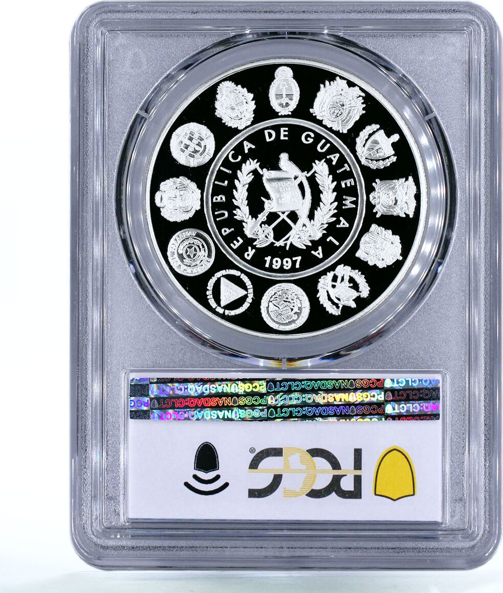 Guatemala 1 quetzal Traditional Female Dance of Sun PR69 PCGS silver ...