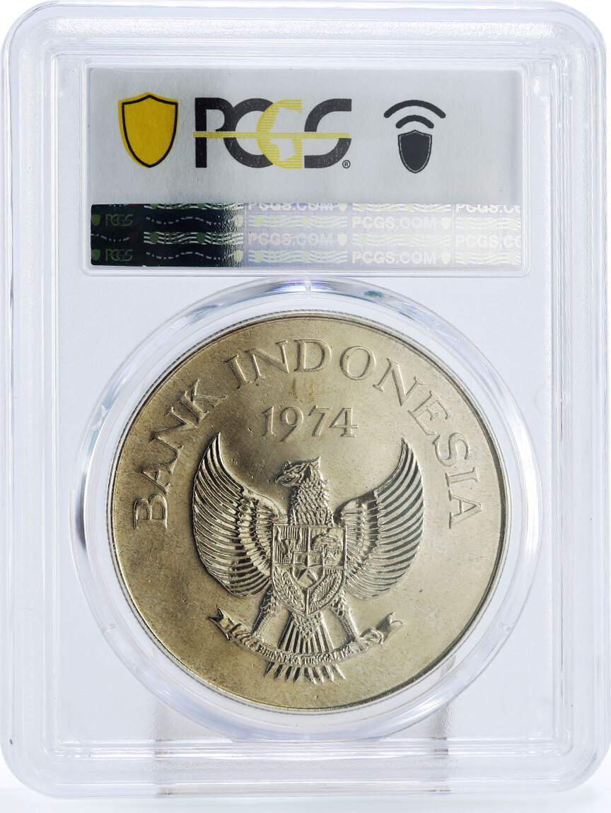 Indonesia 5000 rupiah Conservation Orangutan Monkey Fauna MS66 PCGS Ag ...