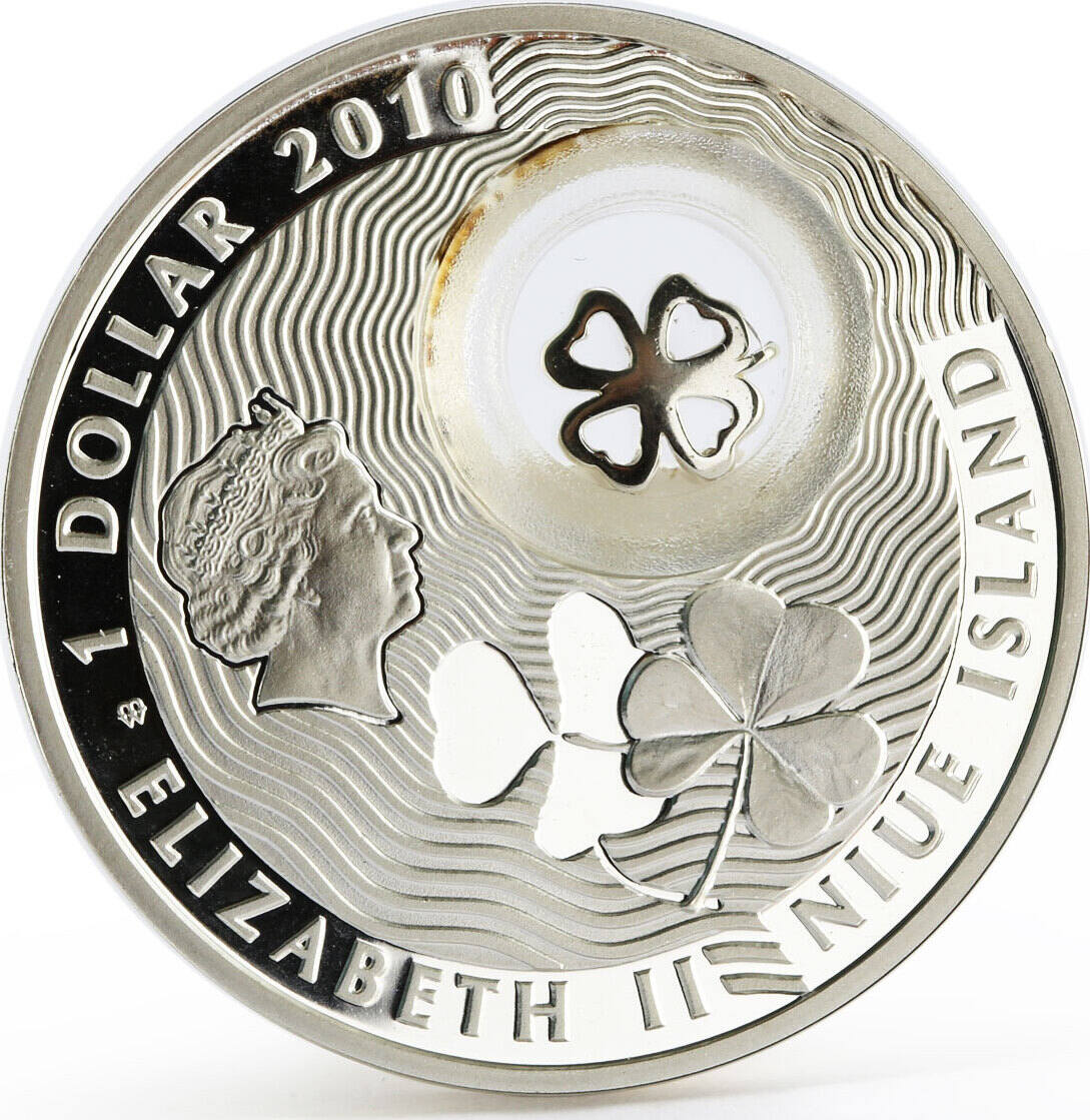 Niue 1 dollar Lucky Coins series The Four Leaf Clover Good Luck silver ...