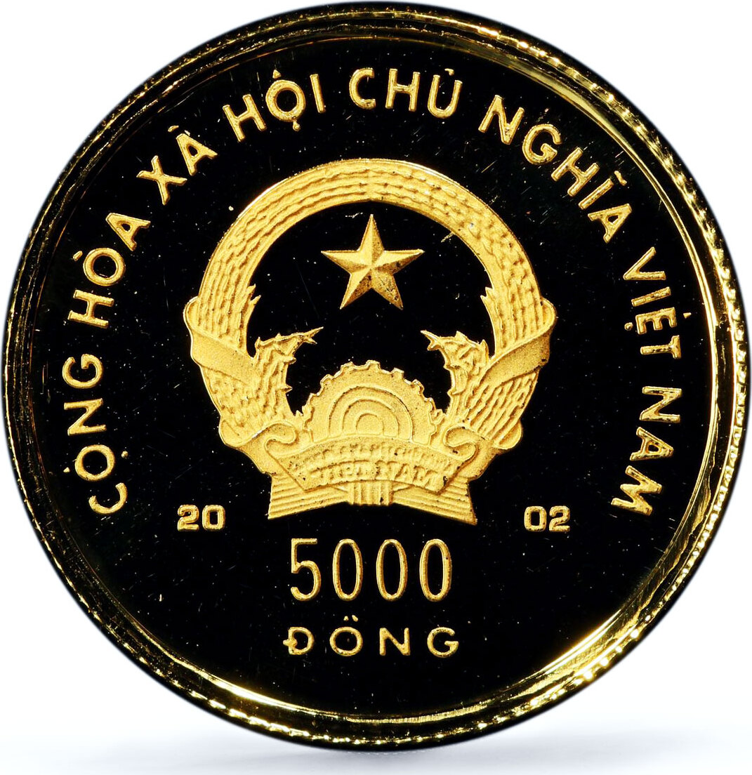 Vietnam 5000 dong Lunar Calendar Year of the Horse PR67 PCGS gold coin ...