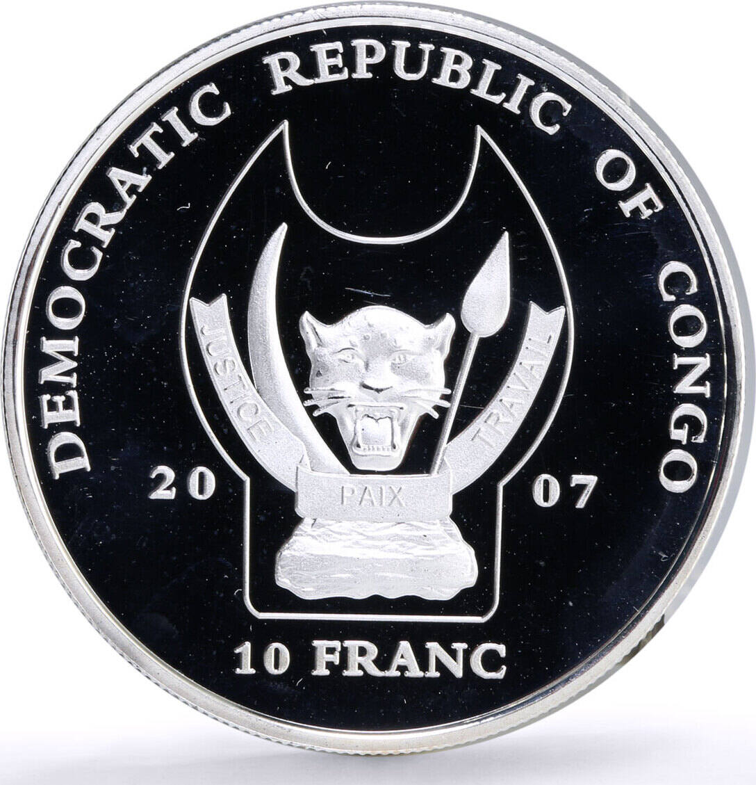 Democratic Republic of the Congo Congo 10 francs Conservation Wildlife ...