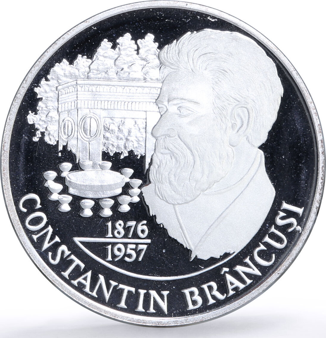 Moldova 50 lei Constantin Brancusi 125th Anniversary Art proof silver ...