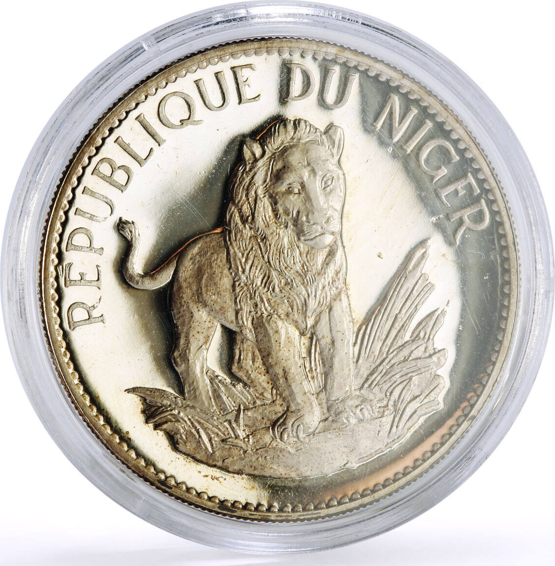 Niger 10 francs Decimal Coinage Lion Obverse KM-8.1 proof silver coin 1968 | MA-Shops