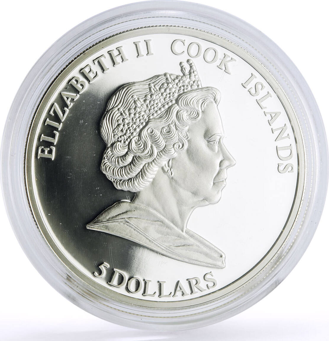 Cook Islands 5 dollars Conservation Wildlife Buffalo Bull Fauna silver ...