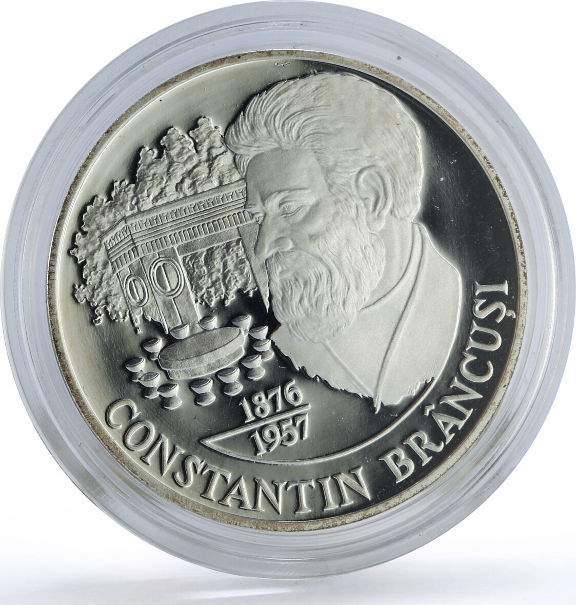 Moldova 50 lei Constantin Brancusi 125th Anniversary Art proof silver ...