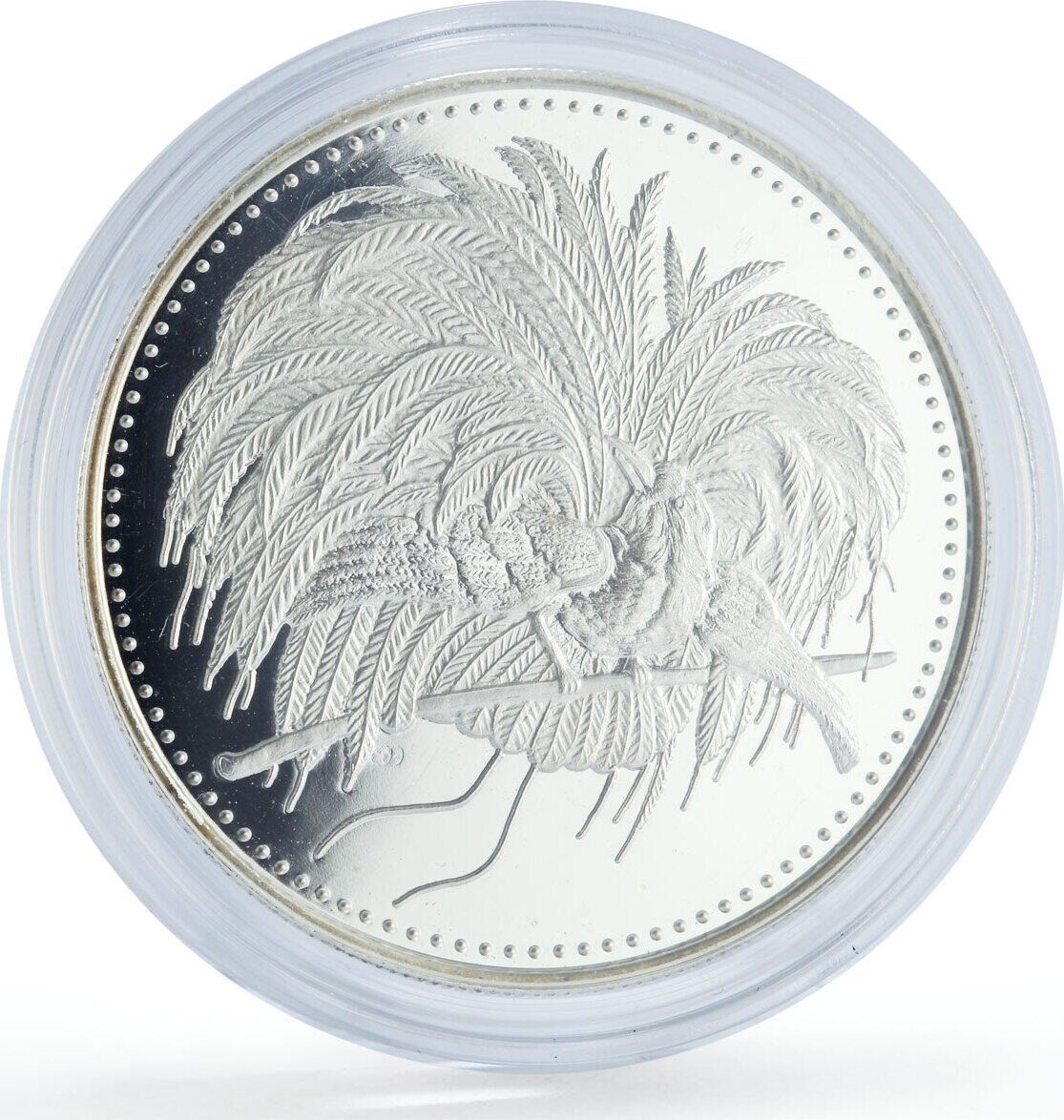 Papua New Guinea 5 kina Coinage 100 Years Paradise Bird proof silver ...