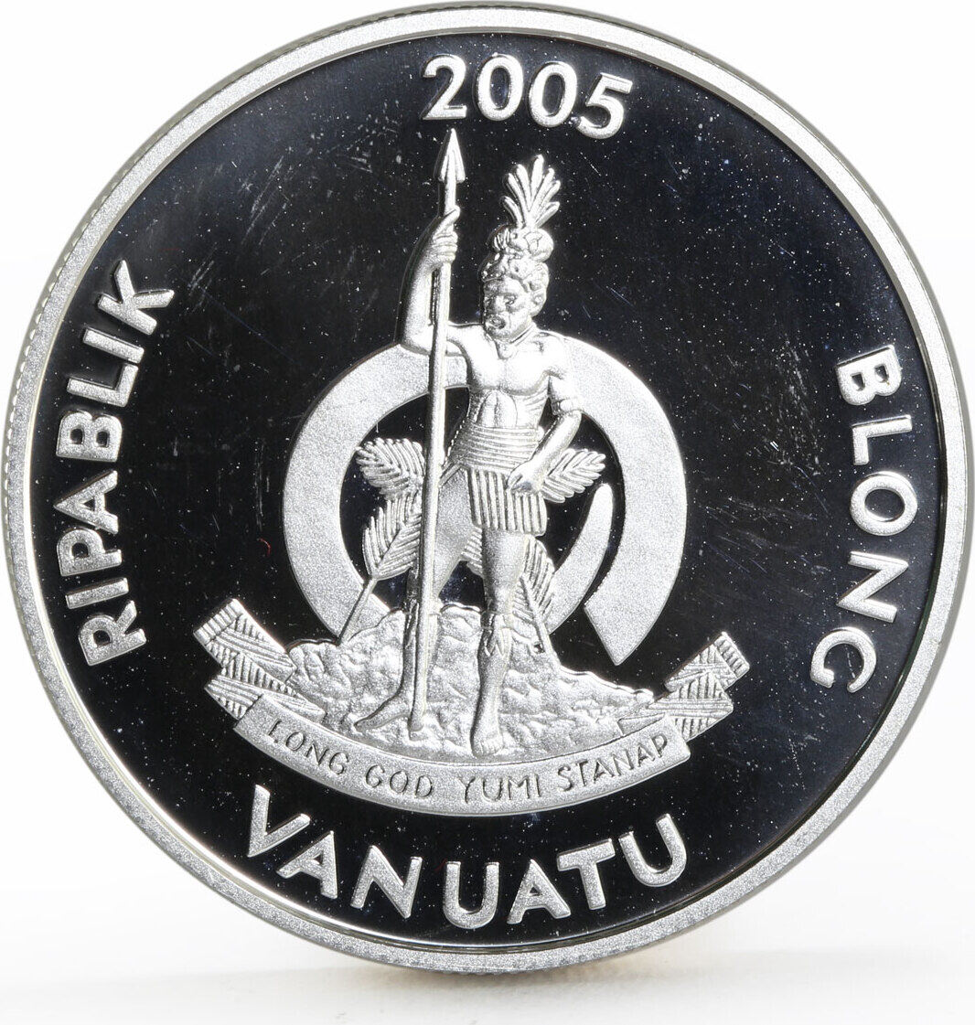 Vanuatu 50 vatu The Pedro Hernandez de Quiros Ship proof silver coin ...