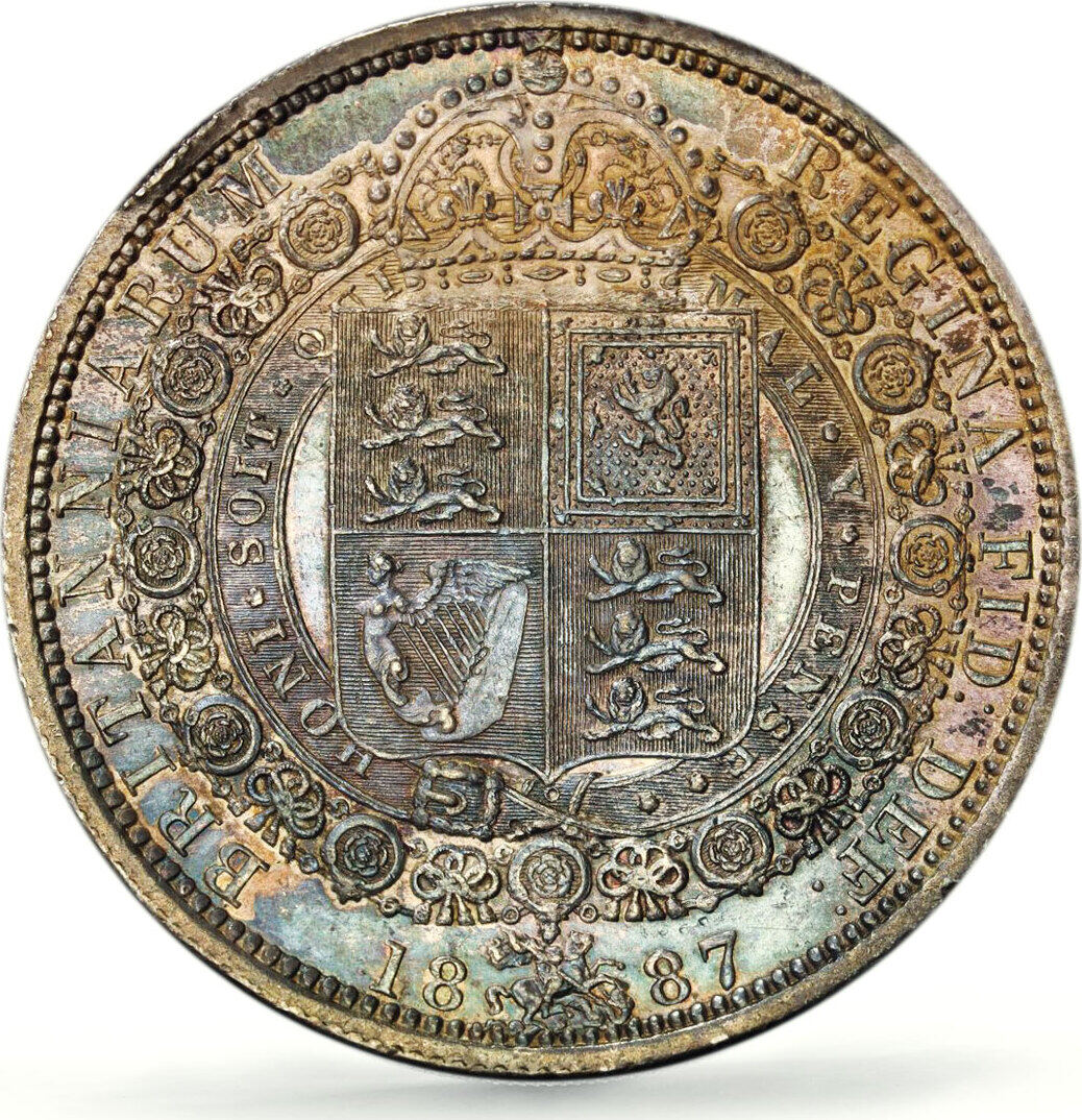 United Kingdom Gr Britain 1/2 crown Regular Coinage Queen Victoria MS62 ...