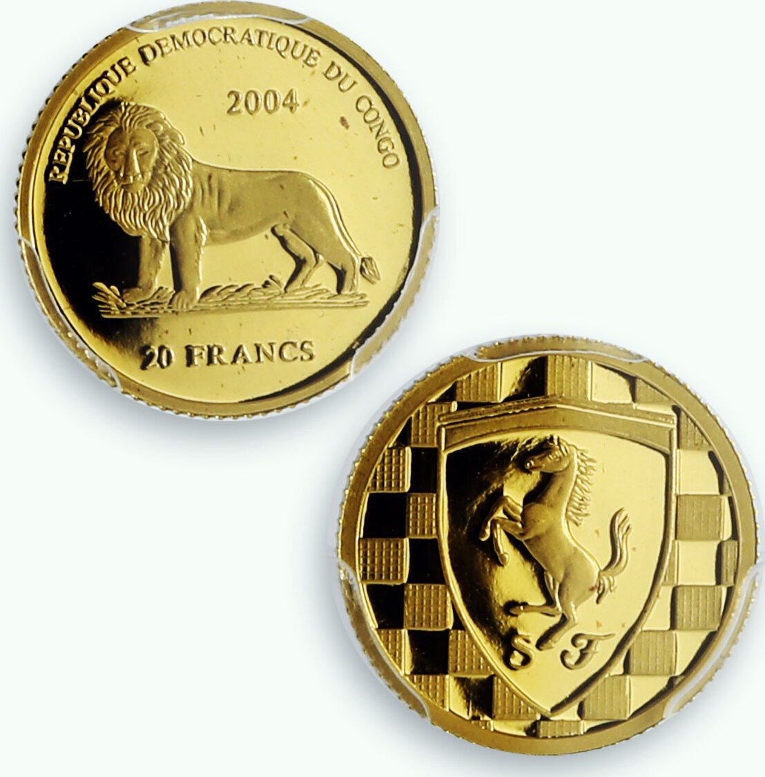 Democratic Republic of the Congo Congo 20 francs Ferrari Coat of Arms ...