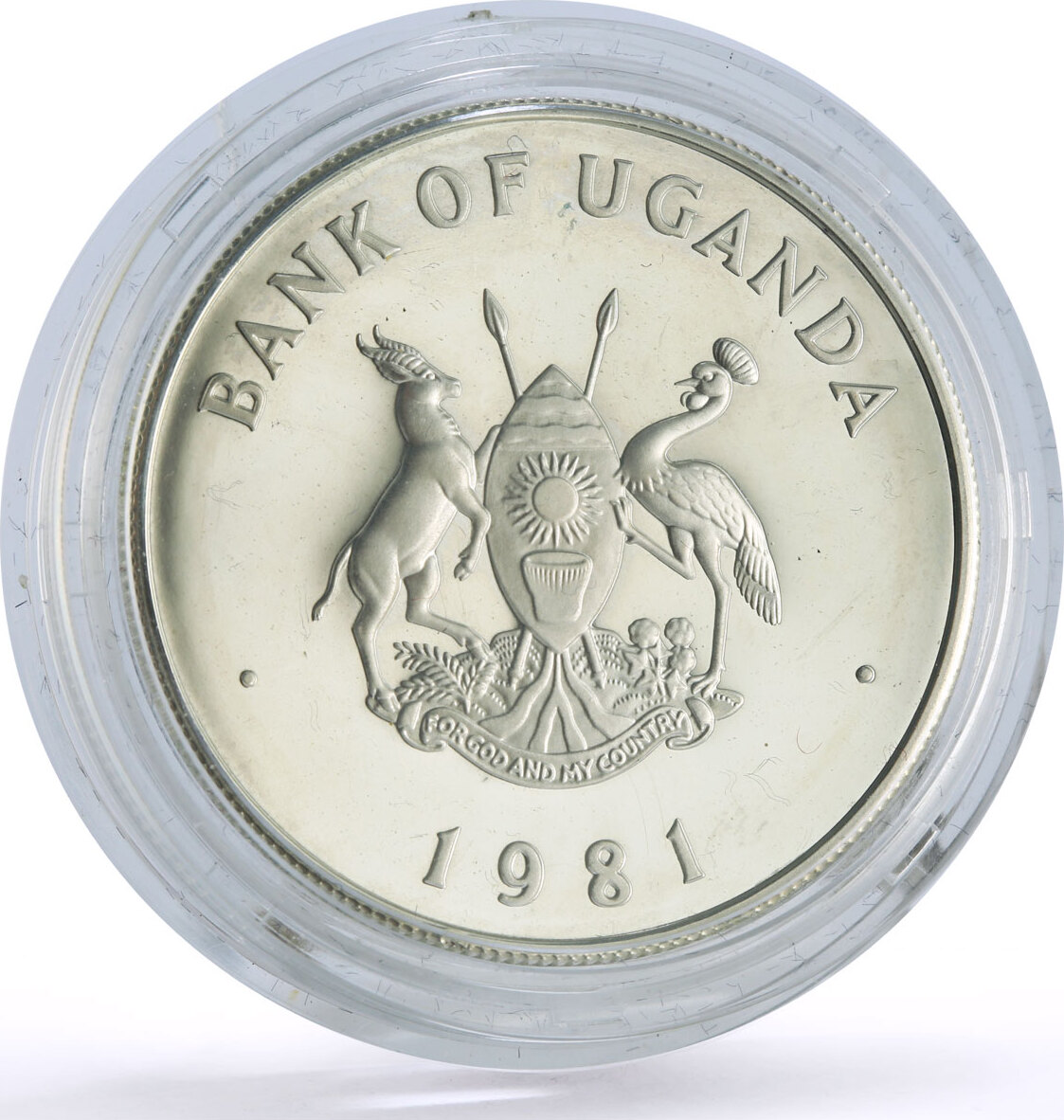 Uganda 200 shillings IYDP Disabled Persons Year Piefort proof silver ...