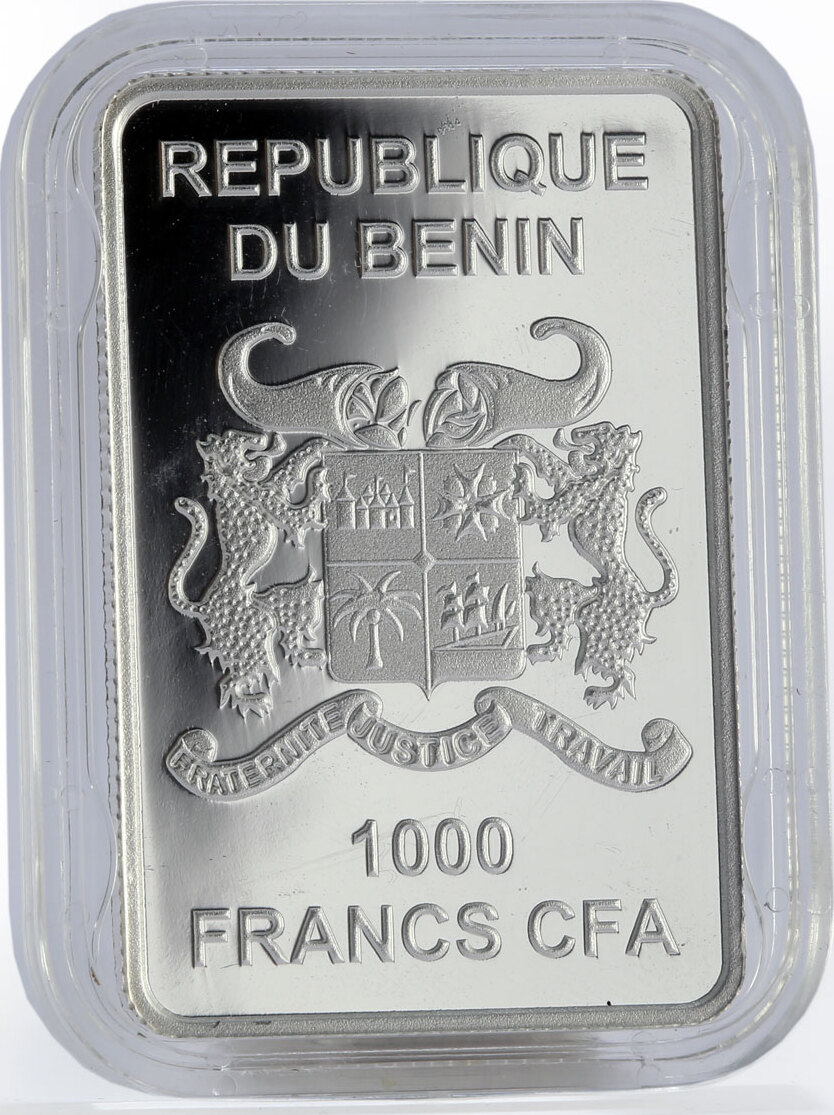 Benin 1000 francs German Knight Rider on a Horse silver coin 2014 Proof ...