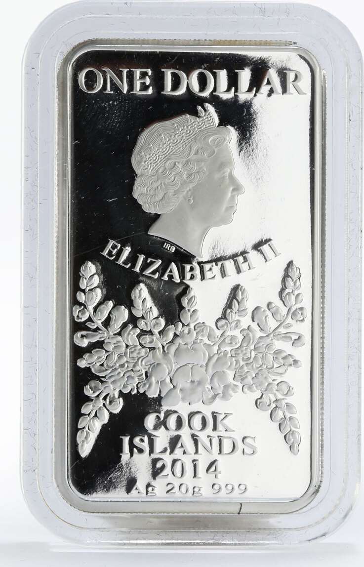 Cook Islands 1 dollar Zodiac Series Taurus Bull proof silver coin 2014 ...