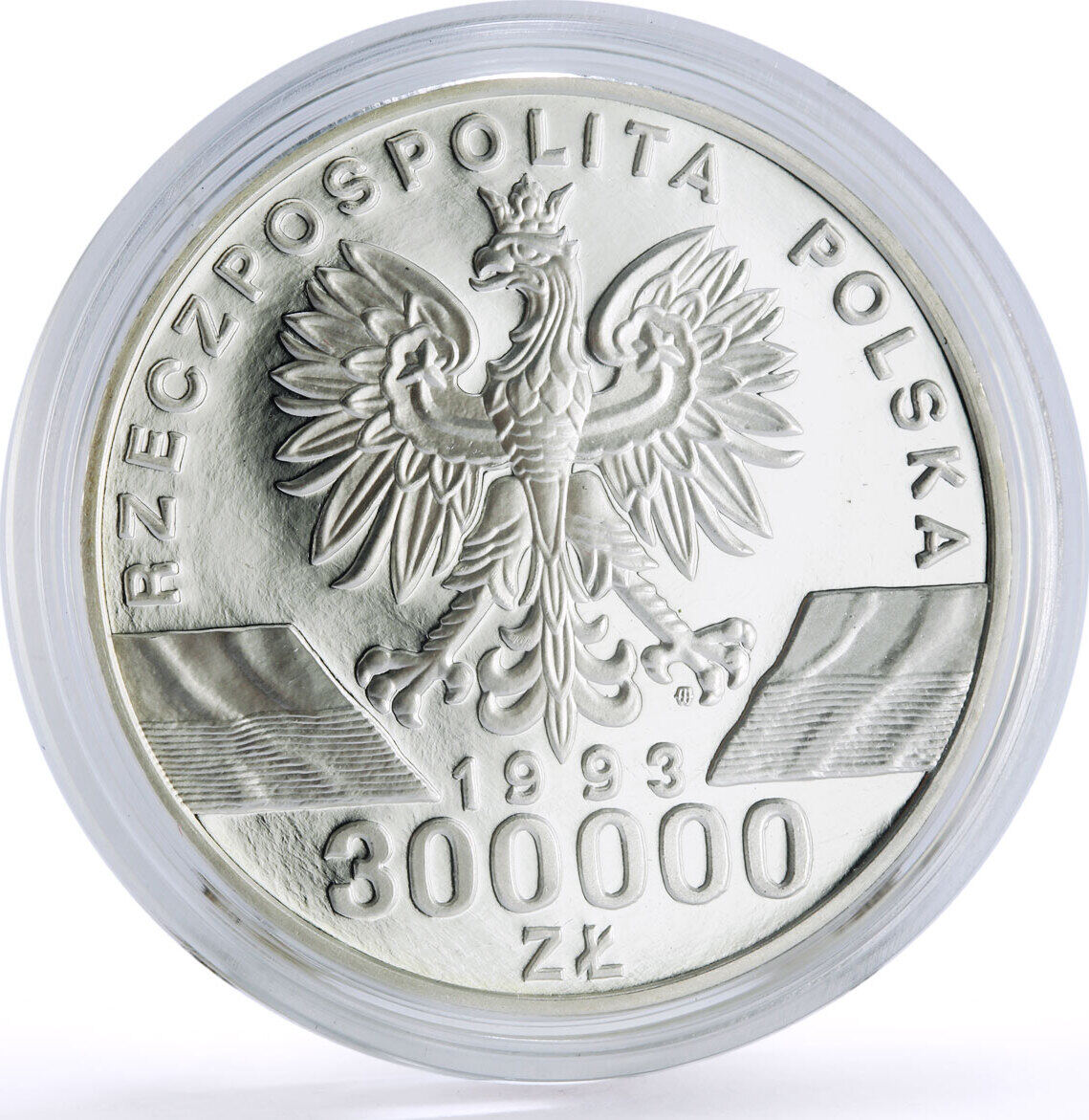 Poland 300000 zlotych Conservatio Barn Swallow Bird Fauna proof silver ...