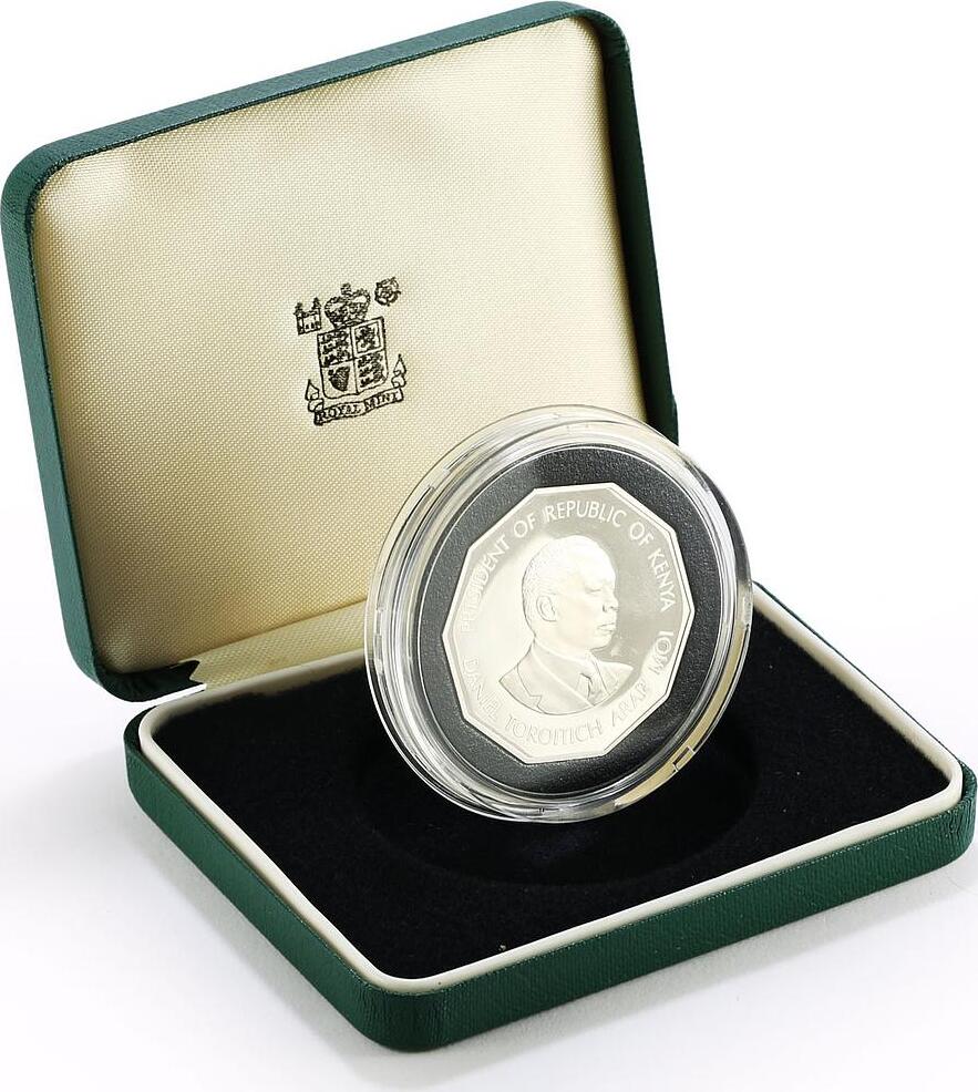 Kenya 500 shillings 10th Anniversary of Independence President Moi Ag ...