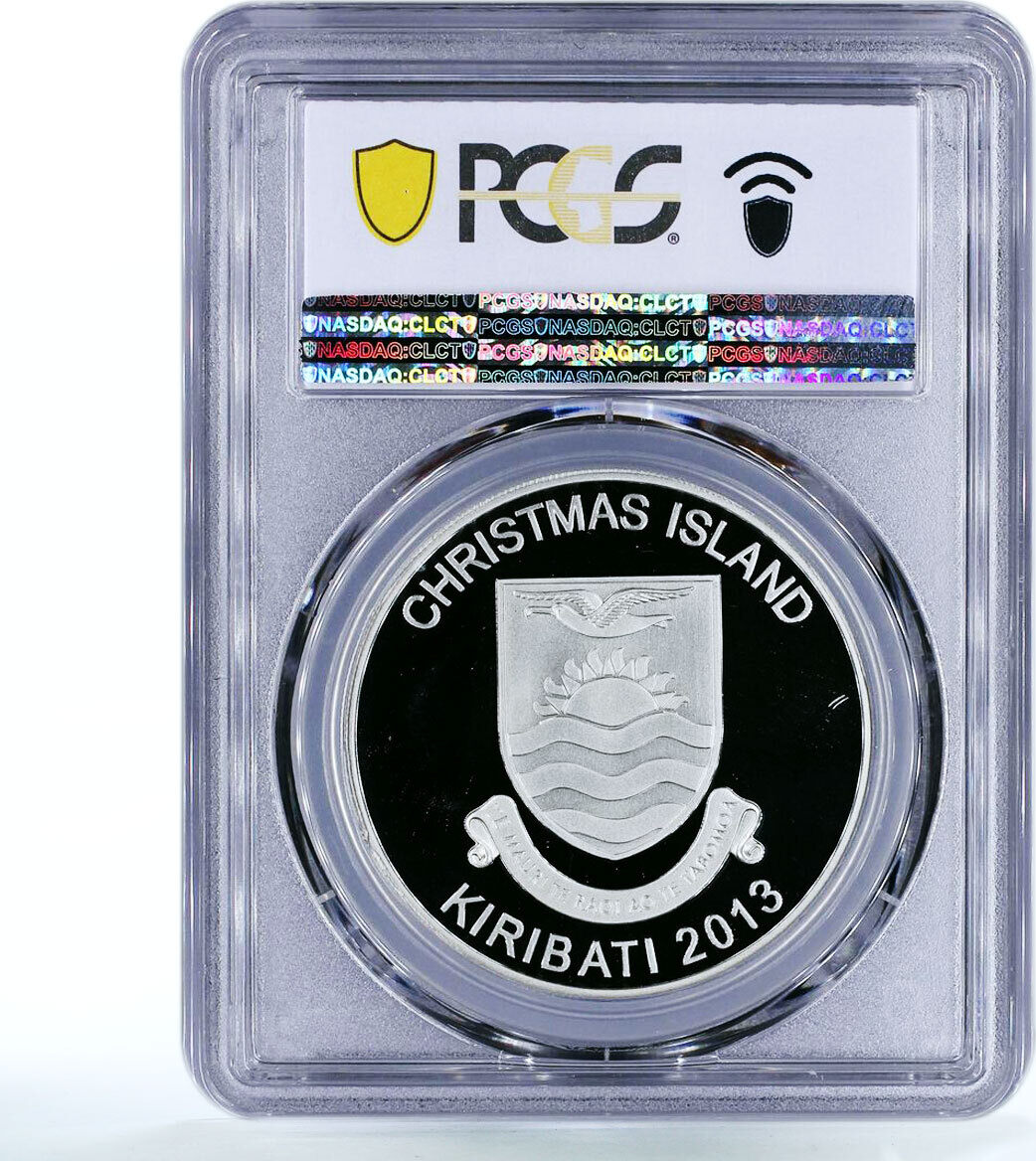 5 dollars Kiribati 5 dollar Rudolph Rednosed Reindeer PR69 PCGS silver ...